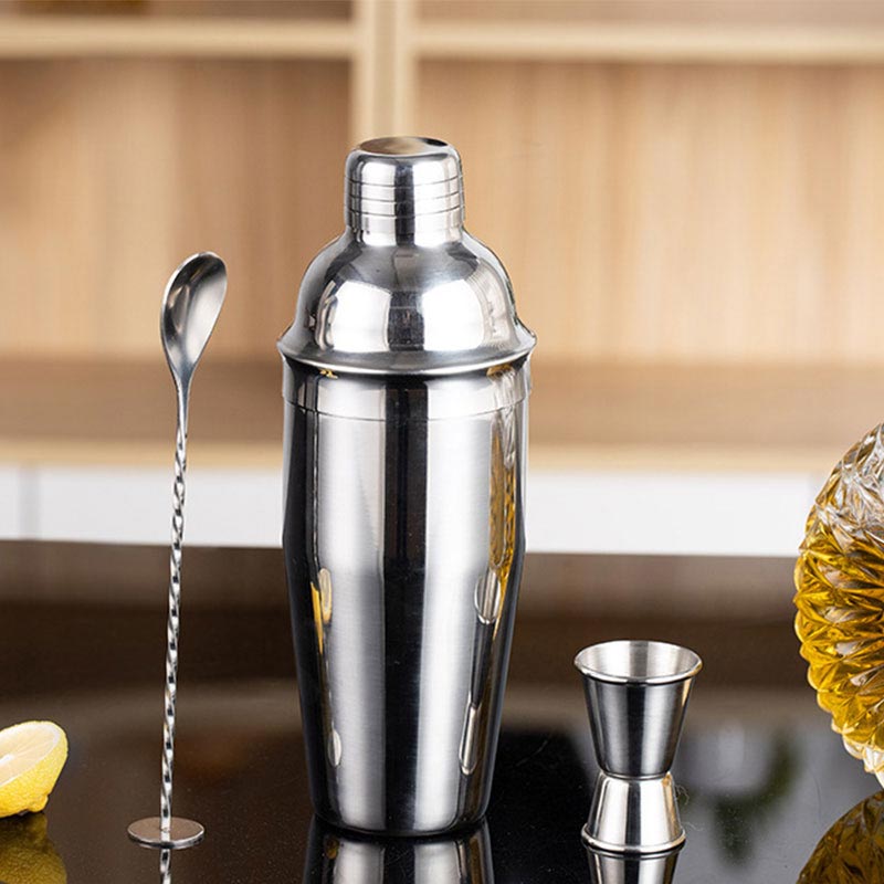 3 Pieces Drink Shaker Set For Home Bartending - Stainless Steel Drink ...