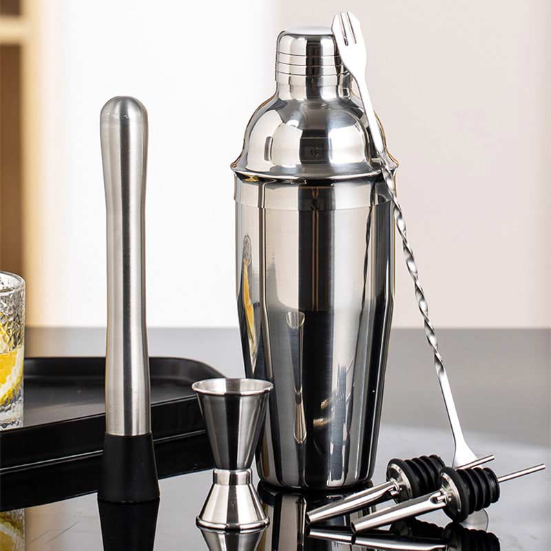 6 Pieces Stainless Steel Bar Shaker Bartender Kit| Perfect for Home Bar ...