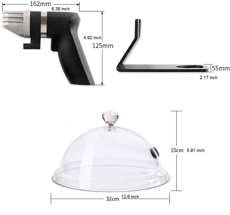 Portable Handheld Cold Smoking Infuser, Smoke Infuser Kit includes Wood ...