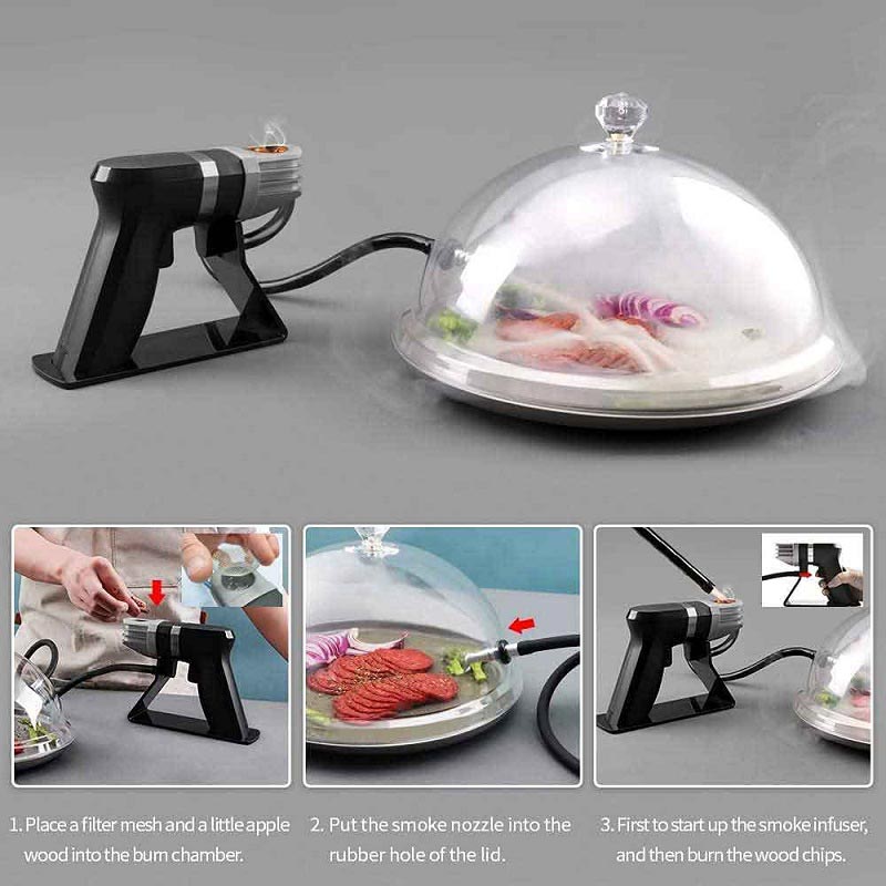 Portable Handheld Cold Smoking Infuser, Smoke Infuser Kit includes Wood ...