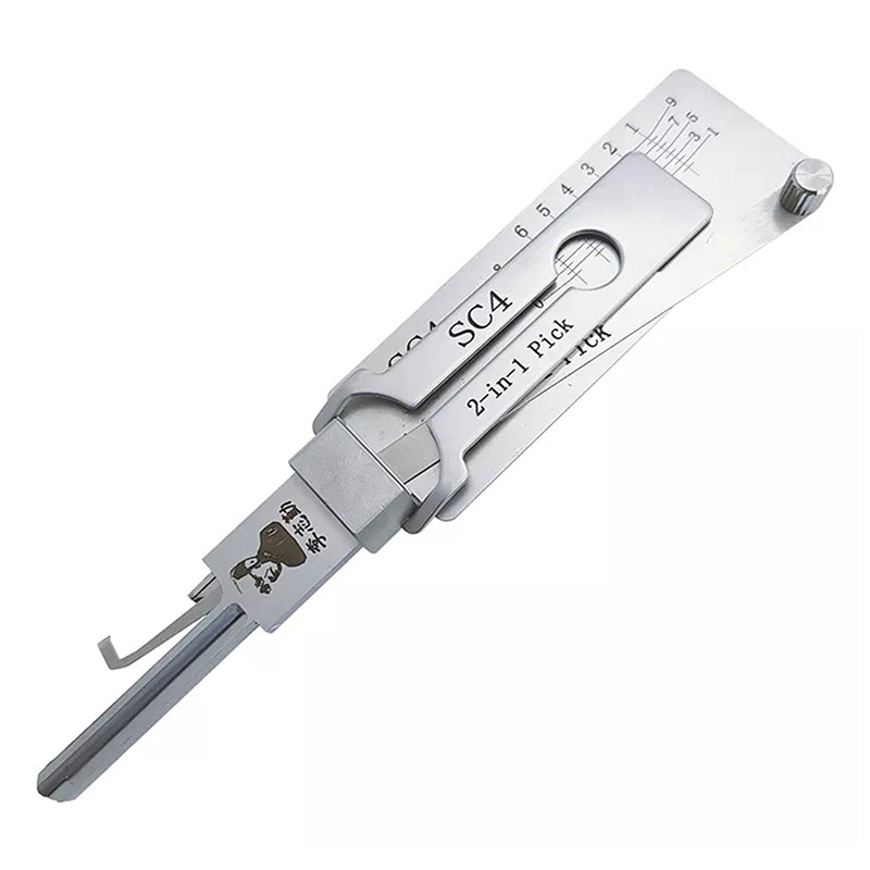 Lishi SC4 2 in 1 Pick Decoder Locksmith Tool for 6 Pin Schlage Locks