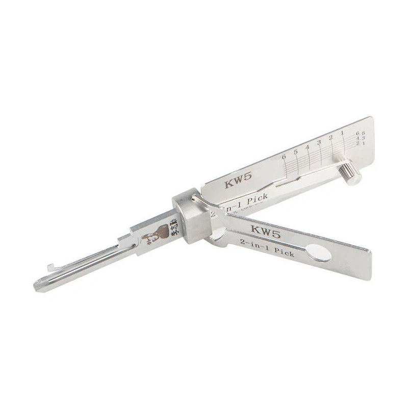 Lishi KW5 2 in 1 Pick Decoder Lock Pick Tool for 6 Pin Keyway Locks