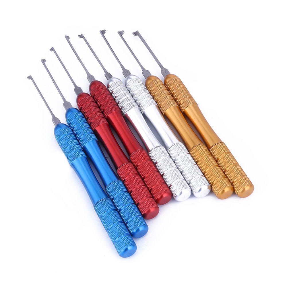 8 Pieces Dimple Lock Pick Set, Locksmith Pick Tools