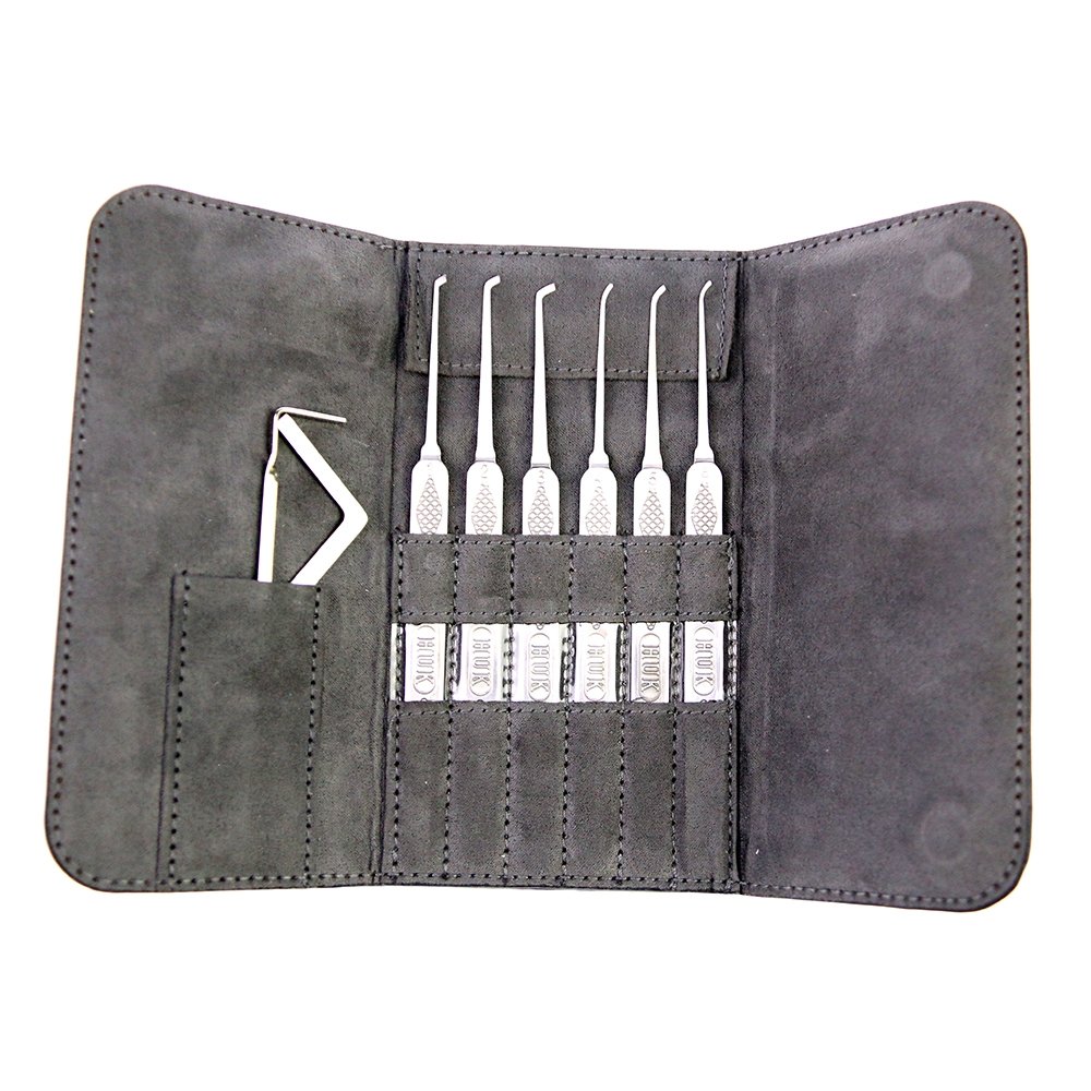 6 Pieces Hook Lock Pick Set, Locksmith Lockpick Tools