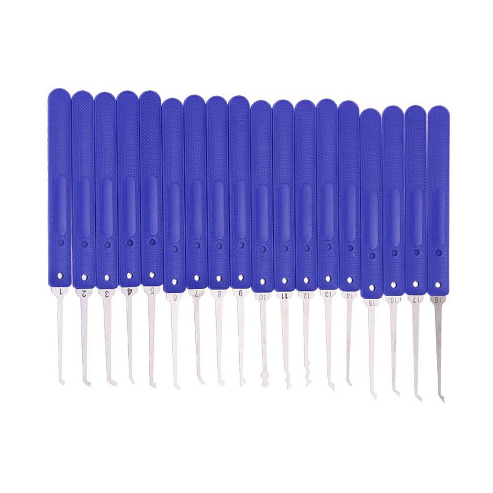 18 Pieces Lock Pick Set, Locksmith Lockpick Tools