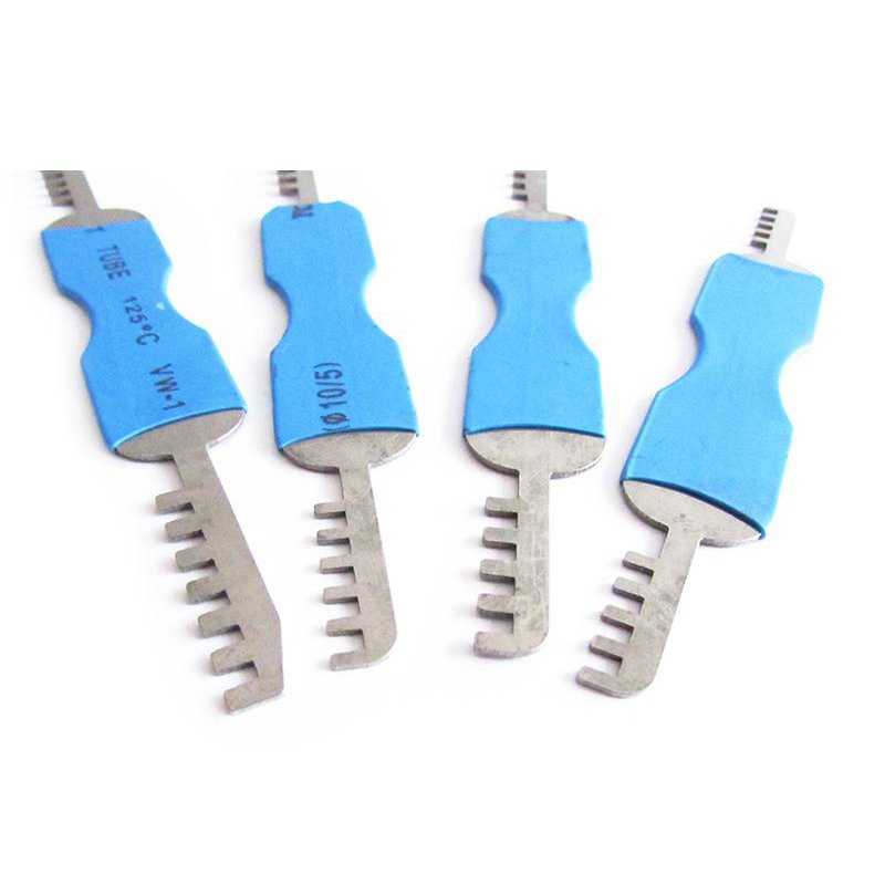4 Pieces Comb Lock Pick Set, Locksmith Lockpick Tools