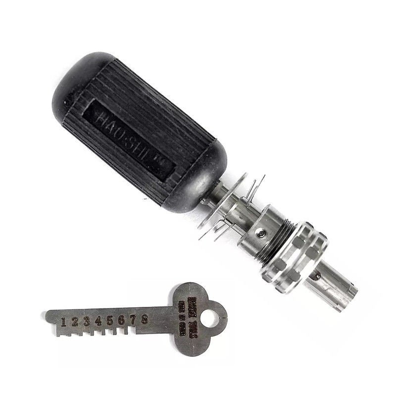 10 Pin Haoshi Advanced Tubular Lock Pick With Decoder Key