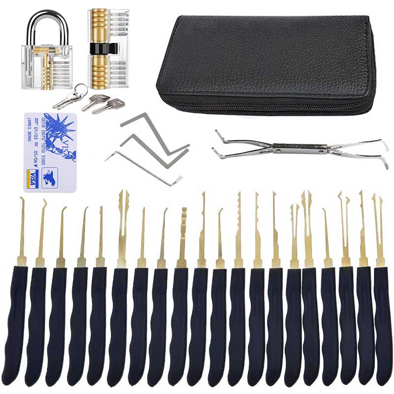 31 Pieces Professional Lock Pick Set with 24 Pieces Lock Picking Tools ...
