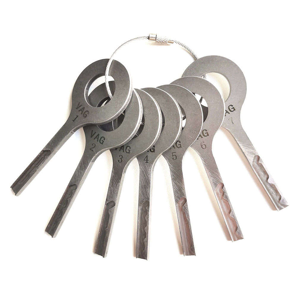 7 Pieces Lock Pick Jiggler Keys for VAG HU66
