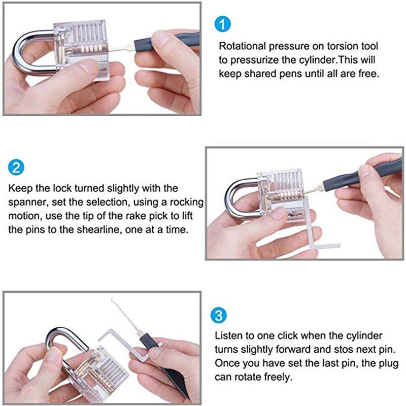 35 Pieces Professional Lock Pick Set with 24 Pieces Lock Picks Set, 1 Lock Pick Gun with 4 Picks ...