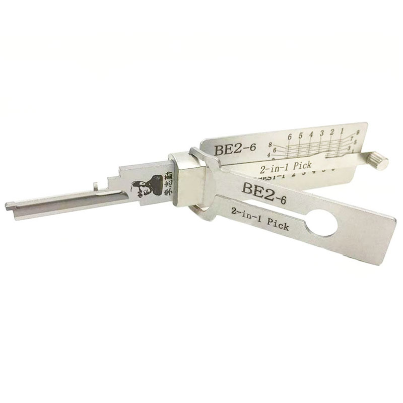 Lishi BE2-6 2-in-1 Pick and Decoder Tool for BEST "A" 6 Pin SFIC Cylinders