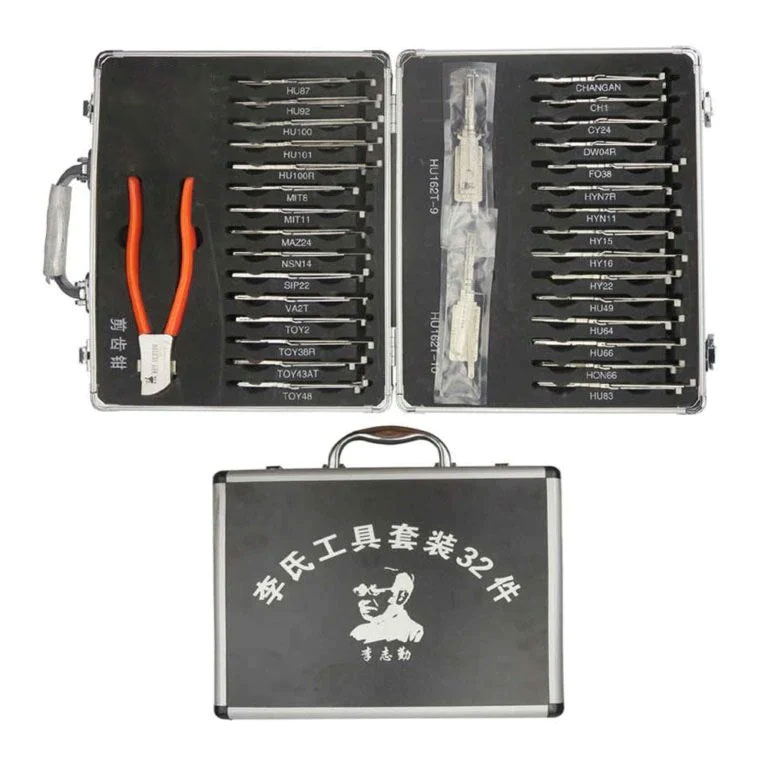 32 Pieces Lishi Lock Pick Full Set with Free Storage Case