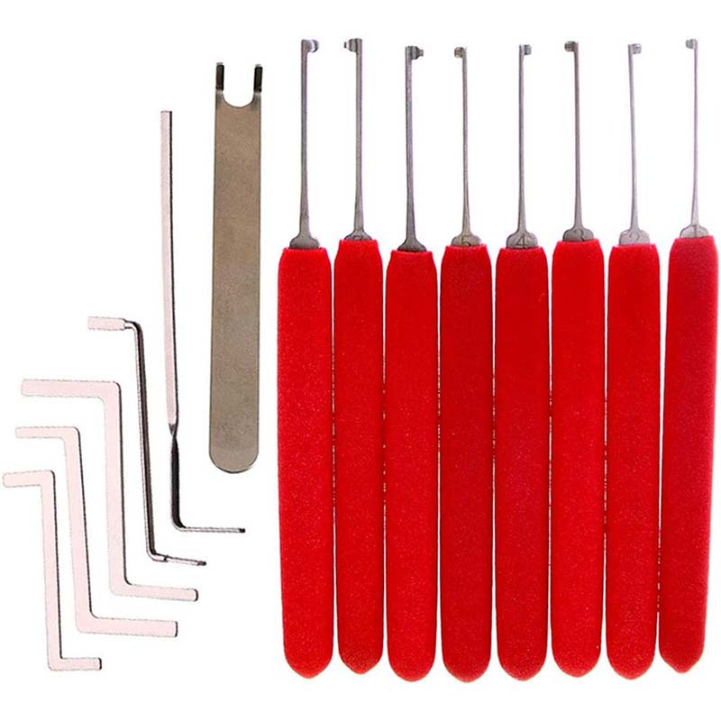 14 Pieces Dimple Lock Picking Set with 8 Pieces Hook Pick and 6 Pieces ...
