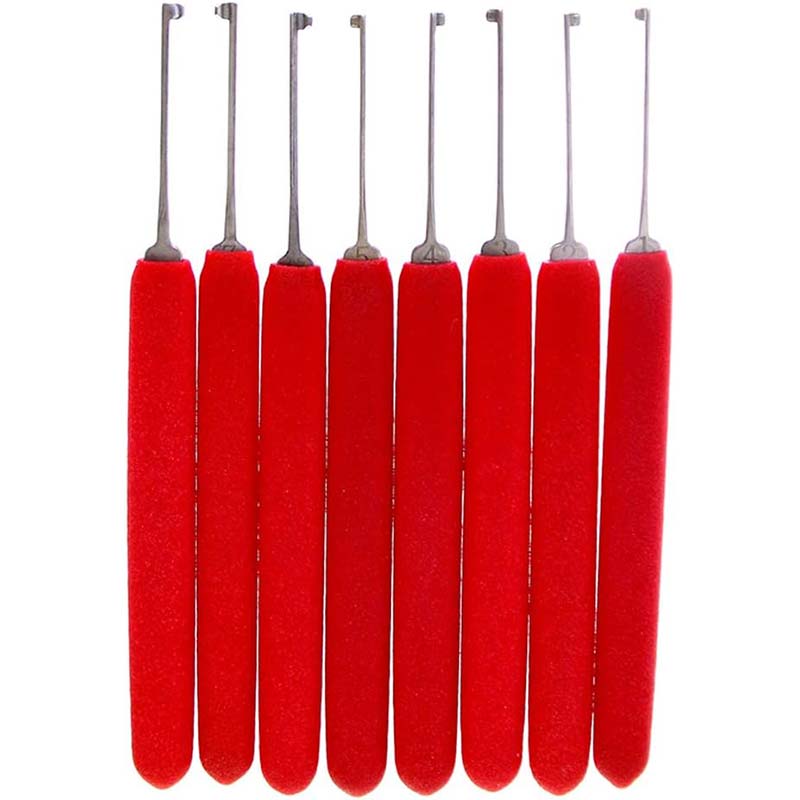 14 Pieces Dimple Lock Picking Set with 8 Pieces Hook Pick and 6 Pieces ...