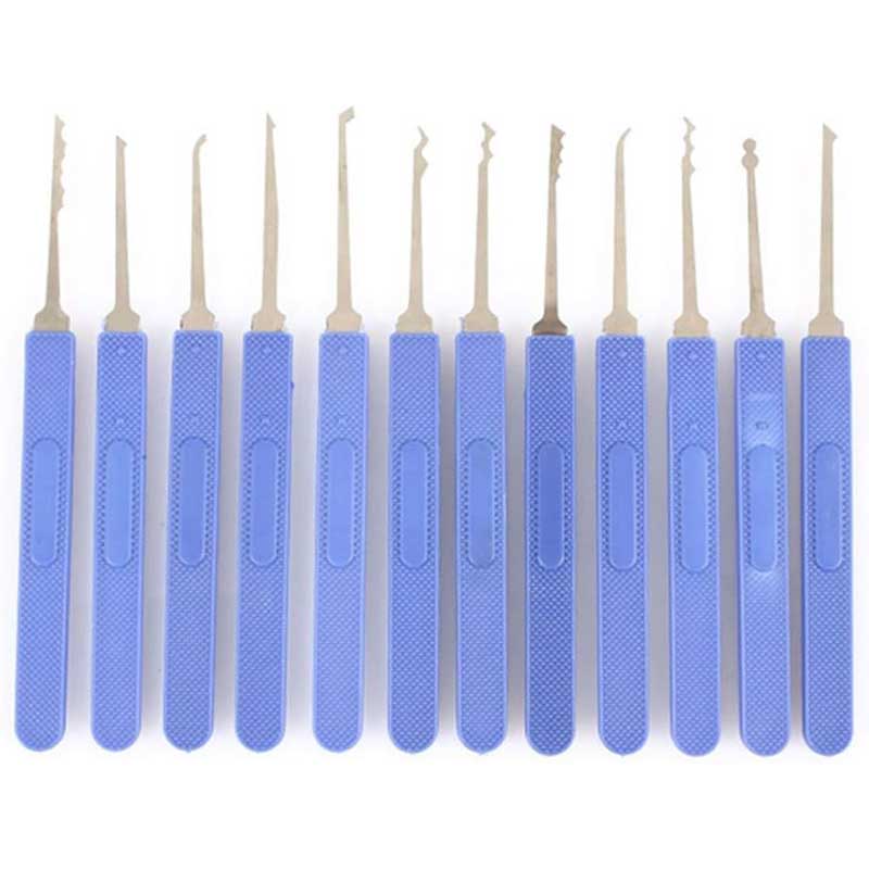 25 Pieces Blue Lock Pick Set Includes 5 Pieces Credit Card Lock Pick Set and 3 Pieces ...