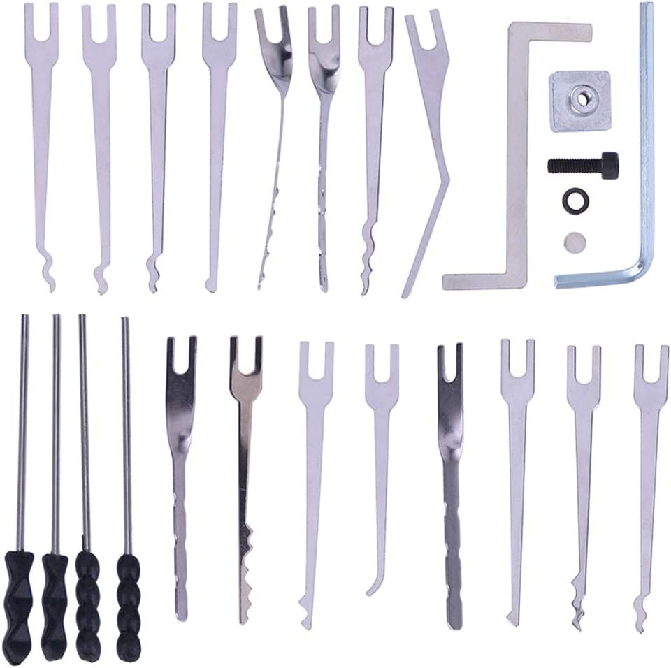 Electric Lock Pick Gun with 24 Pieces Lock Pick Kit and Credit Card Lock Pick Set