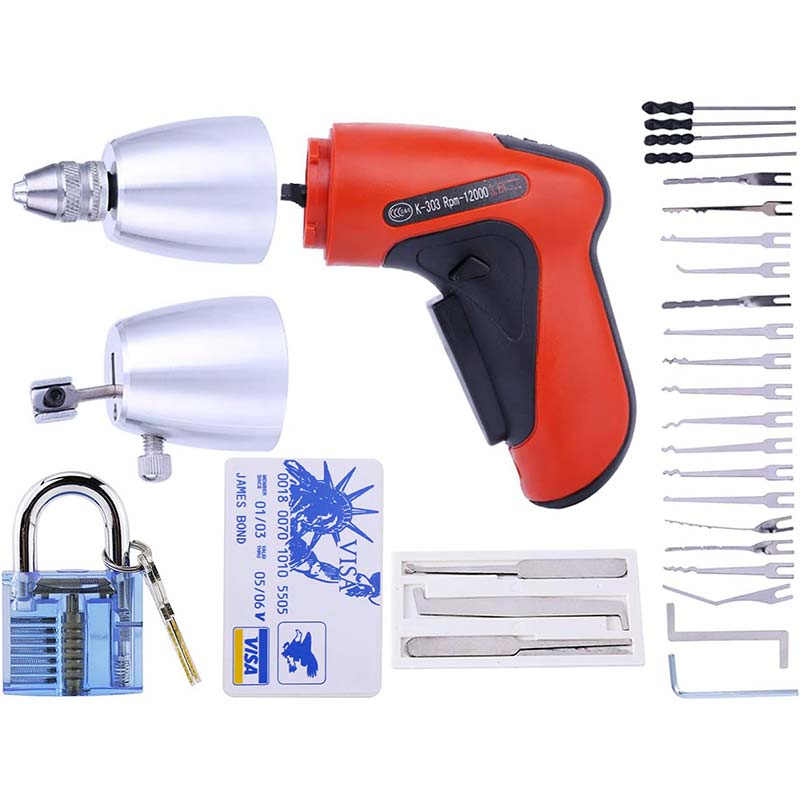 Electrical Lock Pick Gun Set with Credit Card Lock Pick Tools and ...