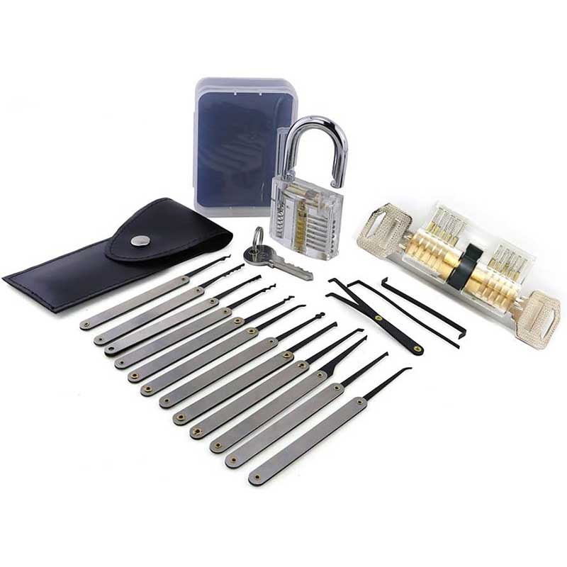15 Pieces Lock Pick Kit with 14 Pieces Dimple Lock Pick Set and 3 ...