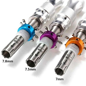 3 PCS 7 Pins Stainless Steel Adjustable Tubular Picks Lock Tool with ...
